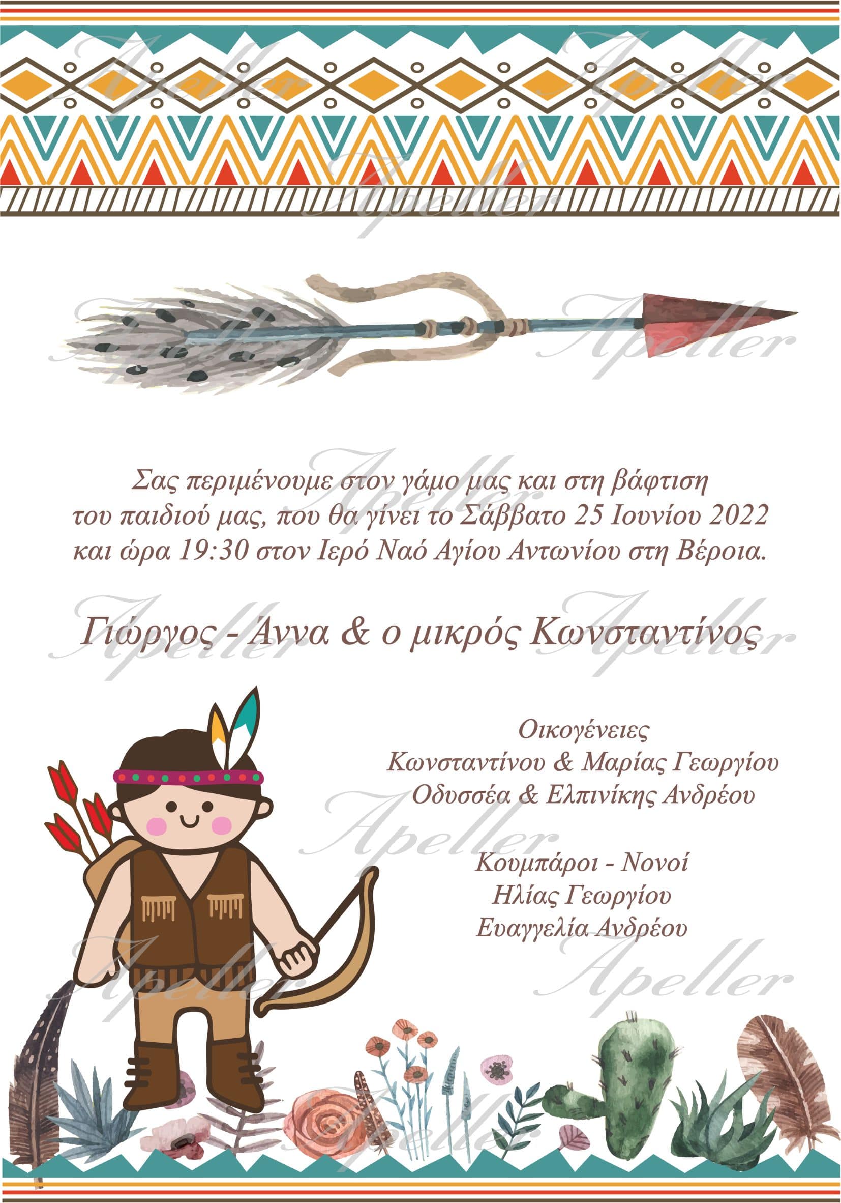 ΠΡΟΣΚΛΗΤΗΡΙΟ ΜΕ ΙΝΔΙΑΝΟ